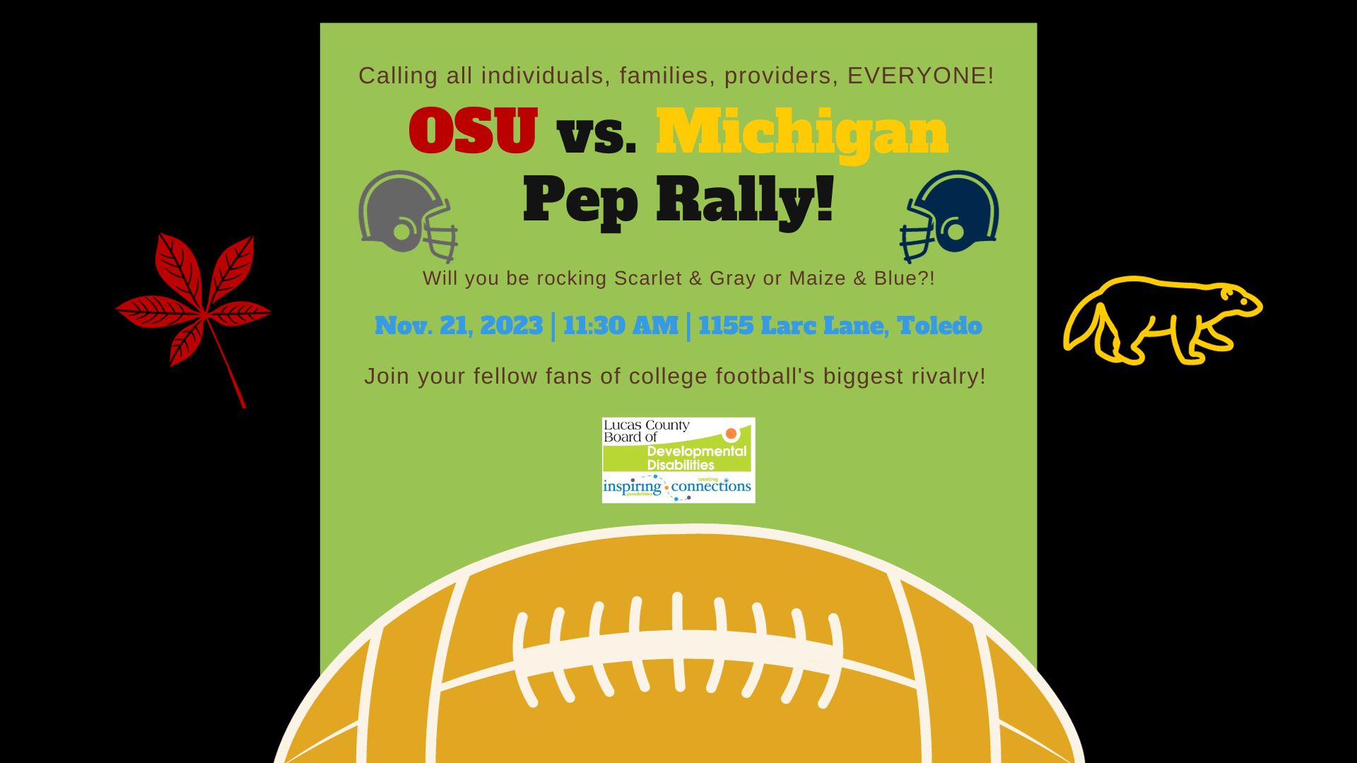 Lucas DD OSU vs. UM Pep Rally | Lucas County Board of Developmental ...